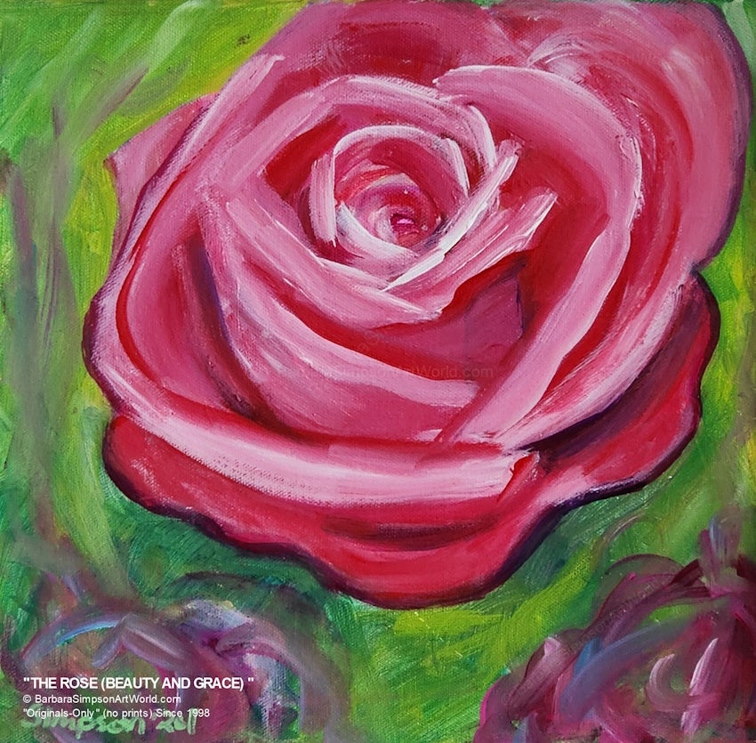 The Rose (Dark Pink) | Barbara Simpson Art World
